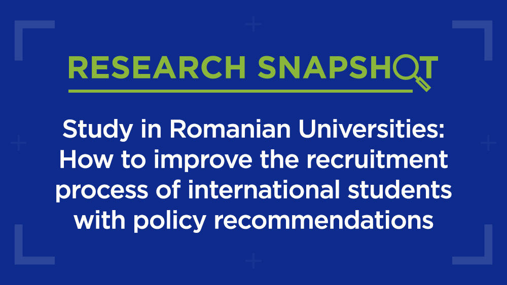 Research snapshot: Improving Romanian student recruitment